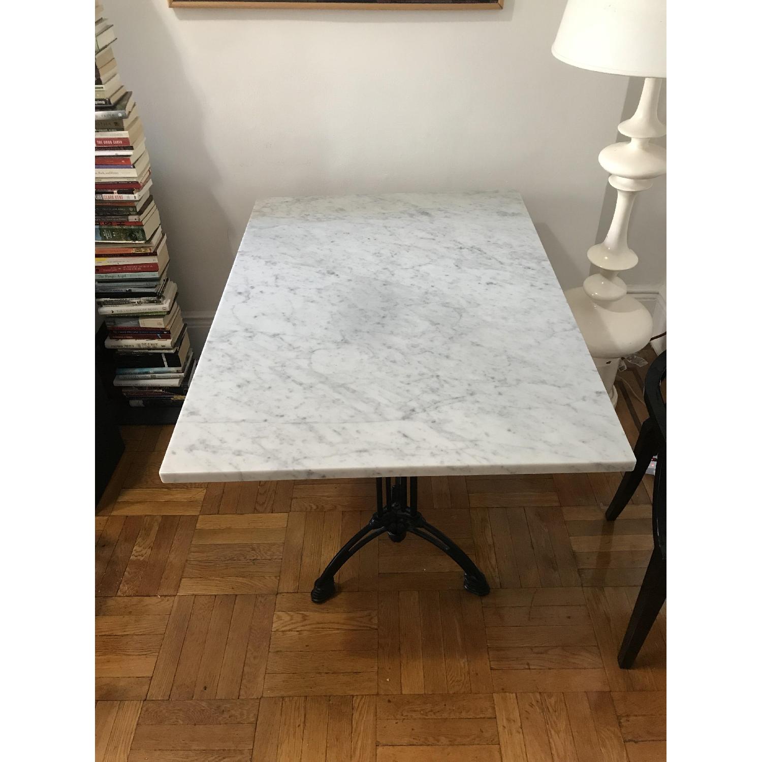 Custom Carrara Marble Dining Table - AptDeco