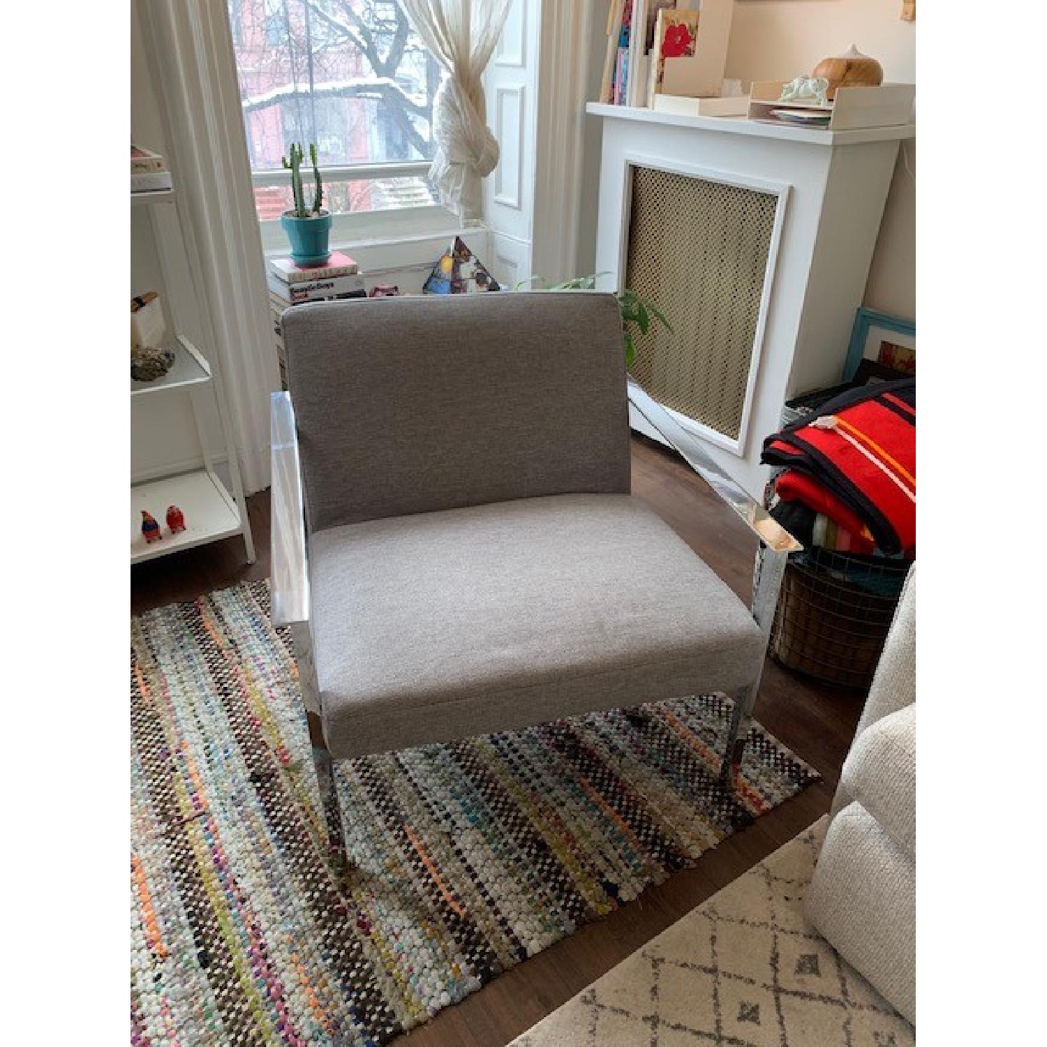 CB2 Cue Grey Chair - AptDeco