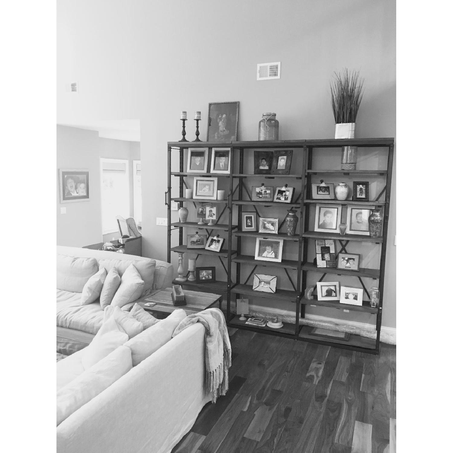 Restoration Hardware French Library Triple Shelving Unit - AptDeco