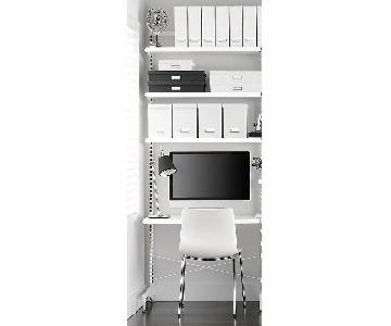 Elfa Freestanding Desk w/ Shelves & Storage Boxes - AptDeco