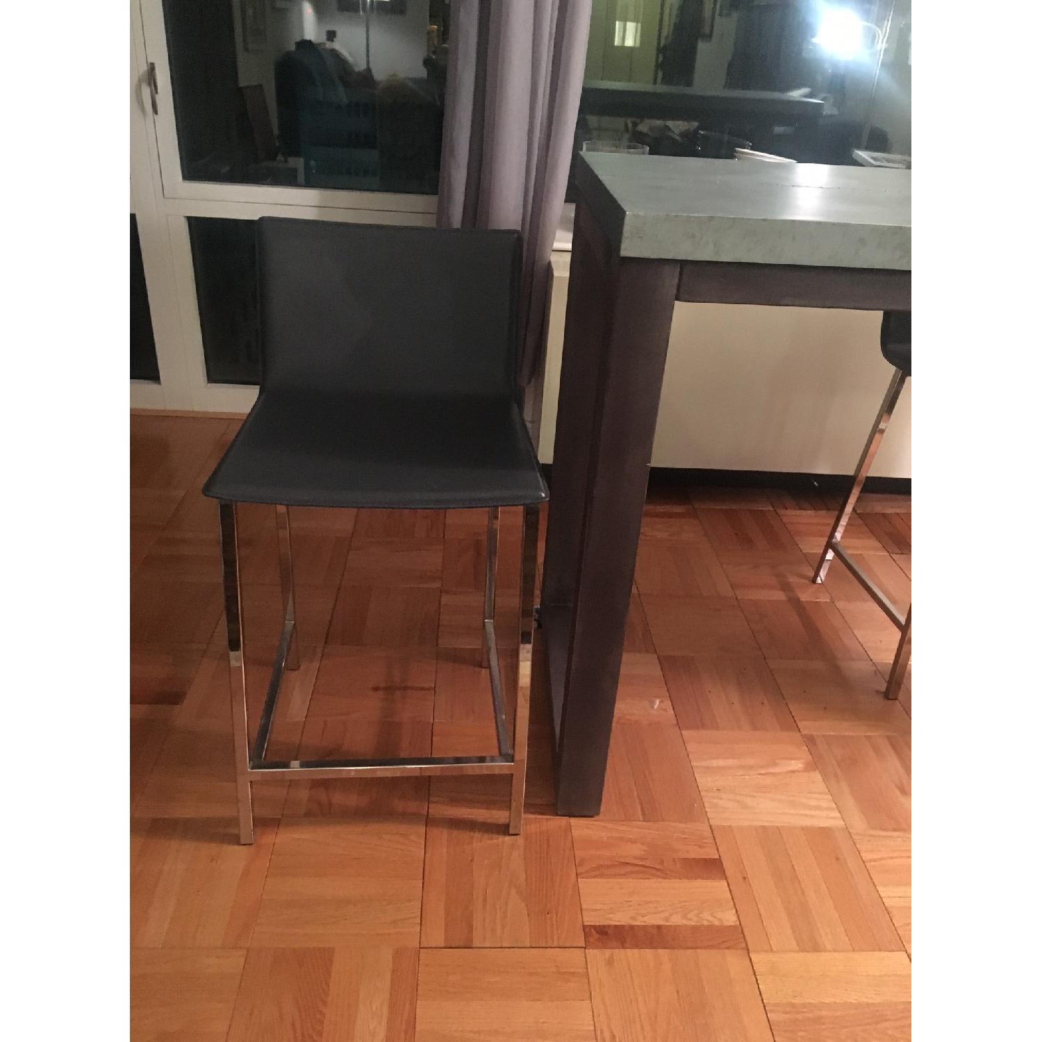 CB2 Phoenix Carbon Gray Counter Stools - AptDeco