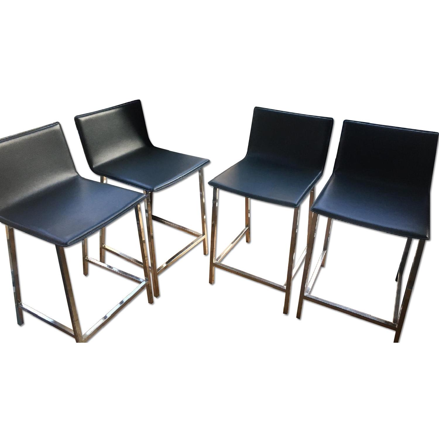 CB2 Phoenix Carbon Gray Counter Stools - AptDeco