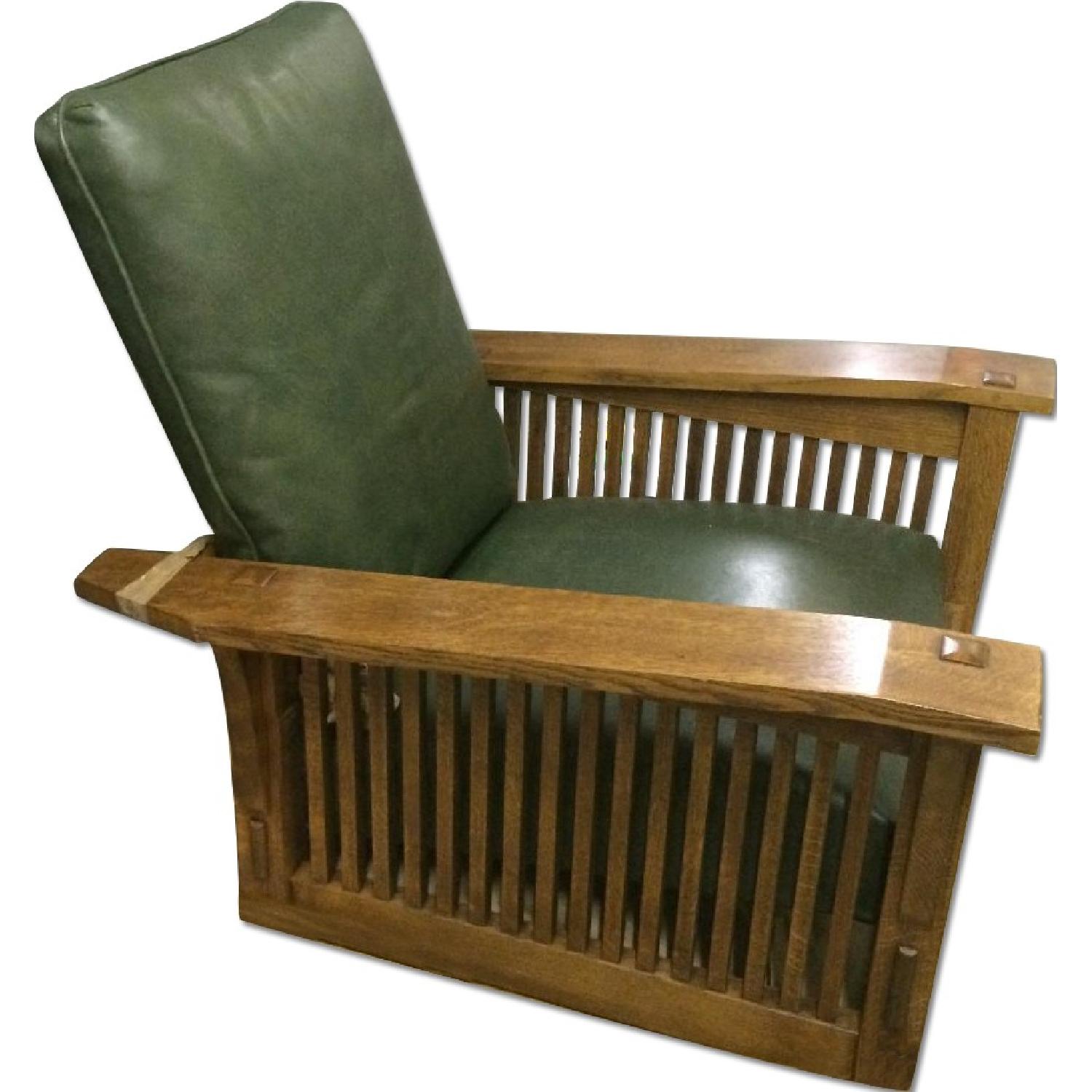 Stickley Spindle Morris Straight Back Recliner - AptDeco