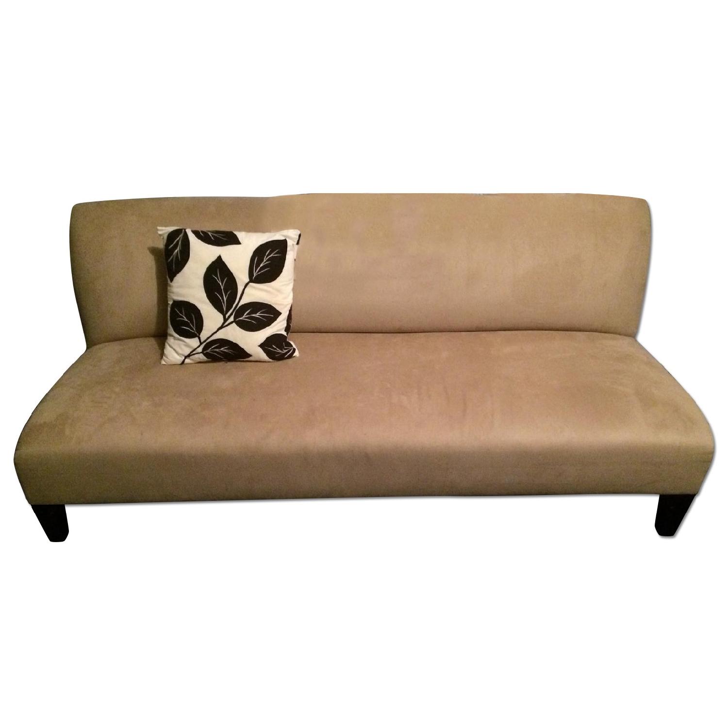 Room & Board Beige Microfiber Sofa - AptDeco