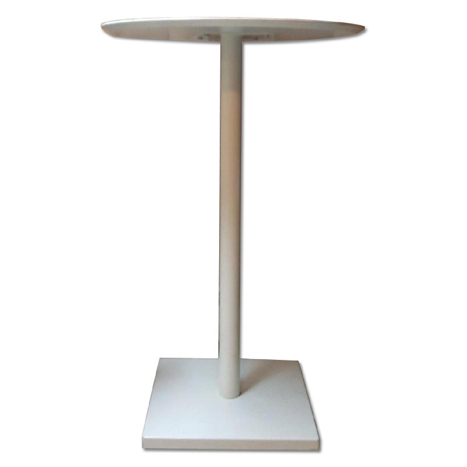 Tall White Bar Table - AptDeco