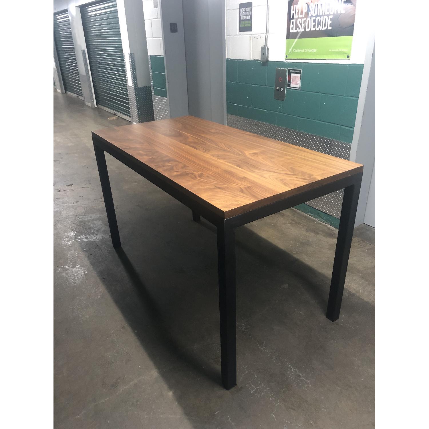 Room & Board Parson Counter Table w/ Walnut Top/Steel Base - AptDeco