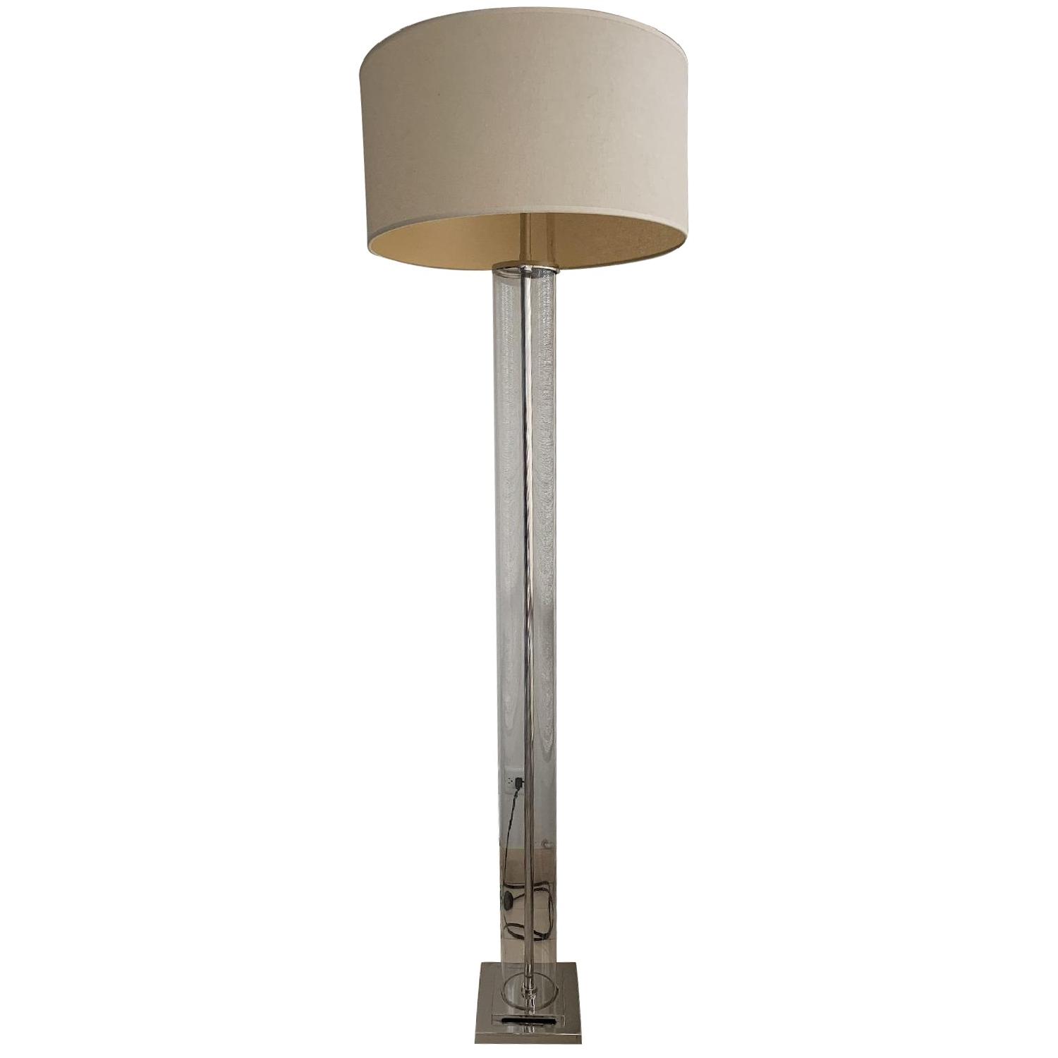 Column Glass Floor Lamp - AptDeco
