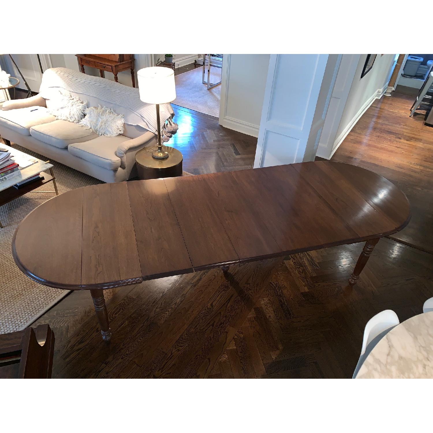 19th Century Oak Drop Leaf Expandable Dining Table - AptDeco