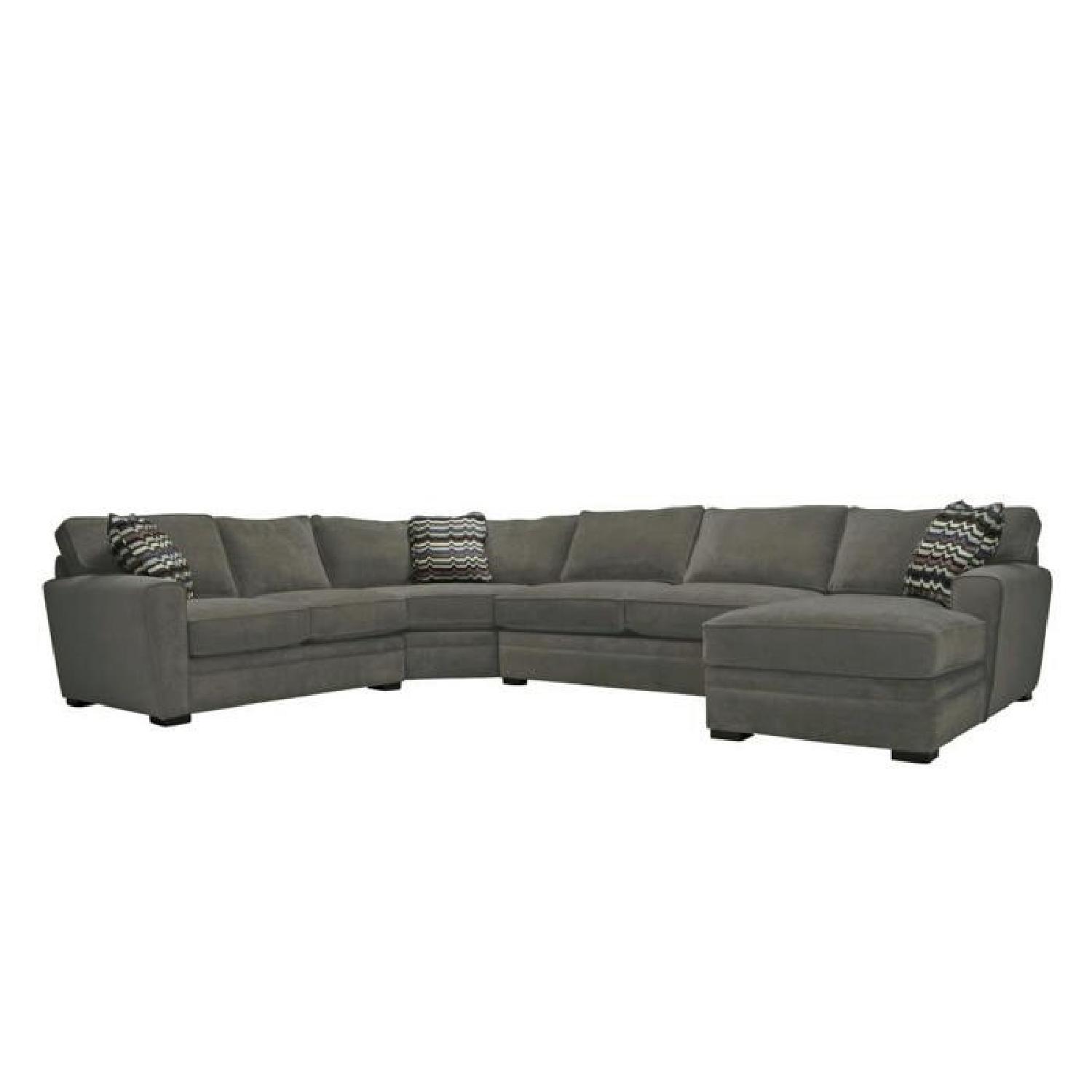4-Piece Suede Sectional Sofa - AptDeco