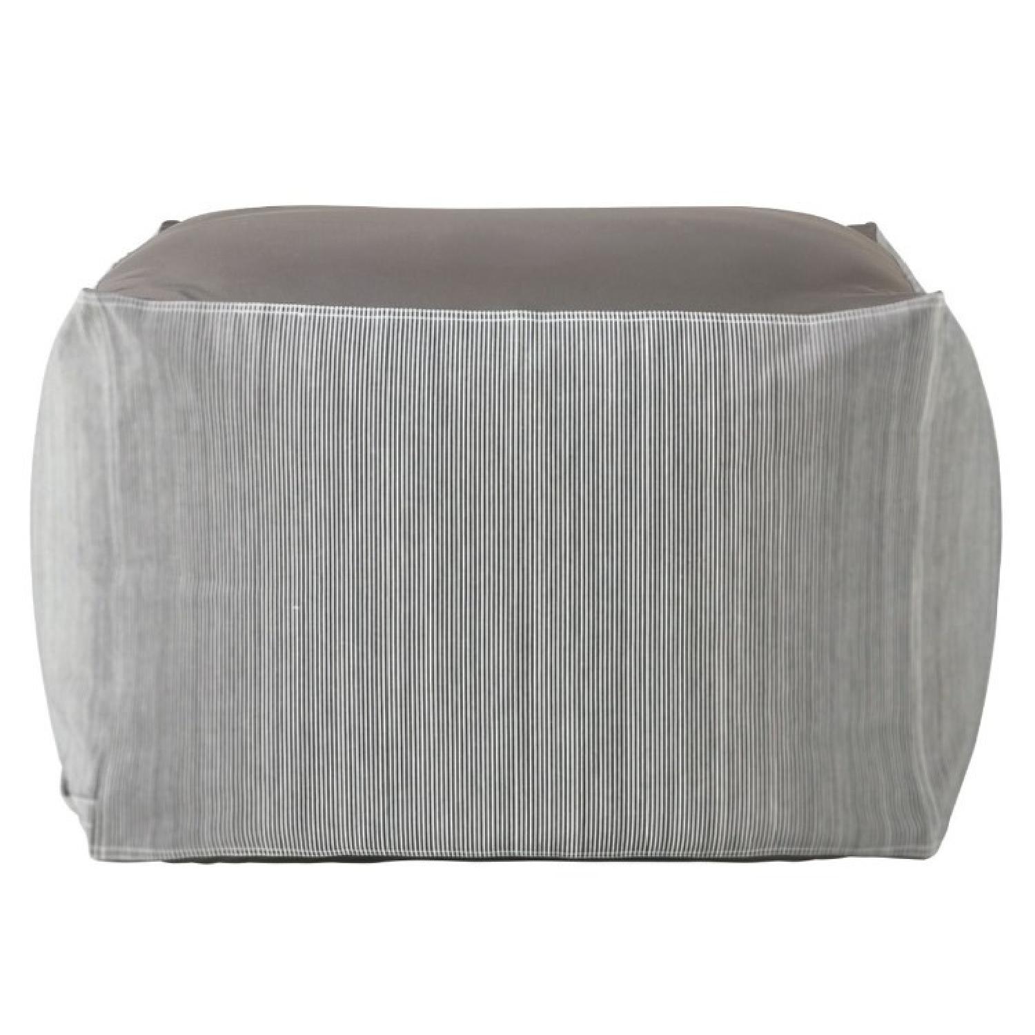 Muji Body Fit Cushion/Ottoman in Hickory Stripe Denim - AptDeco