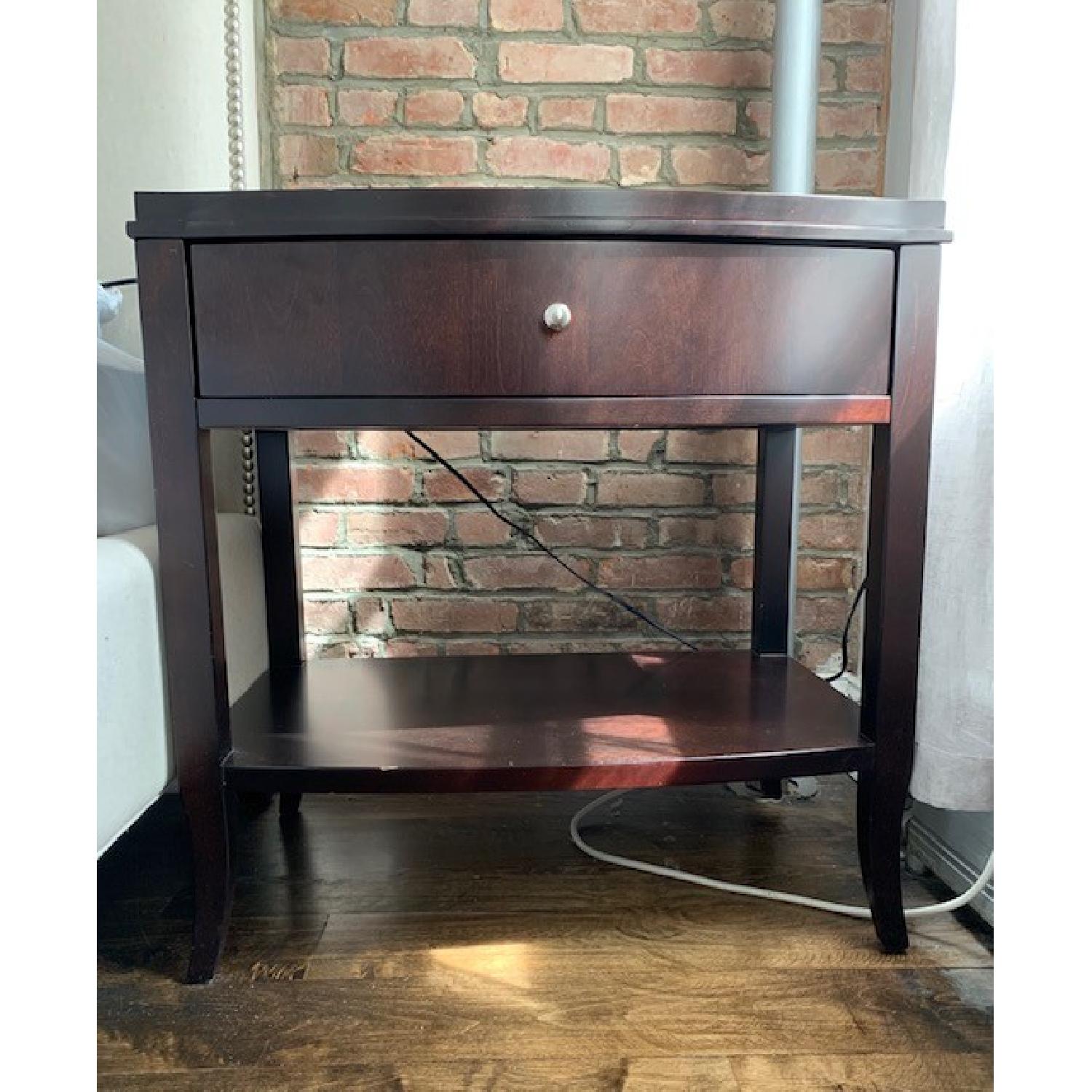 Crate Barrel Colette Espresso Nightstand