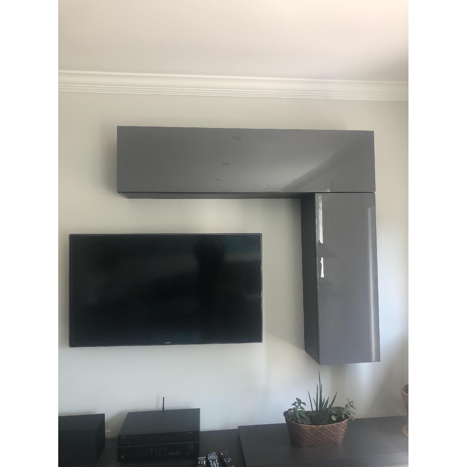 Grey L Shaped Wall Units - AptDeco
