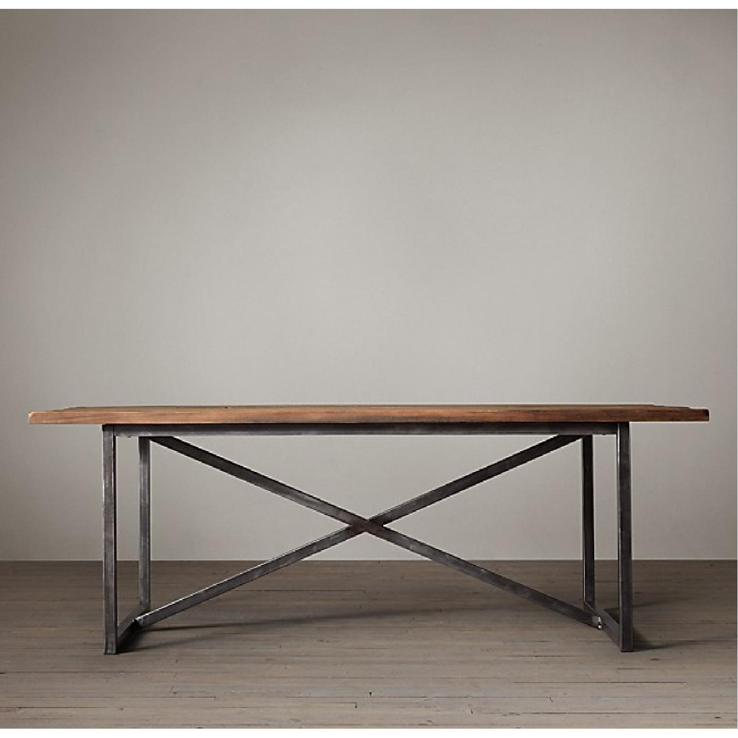 Restoration Hardware Salvaged Boatwood Rectangular Table - AptDeco