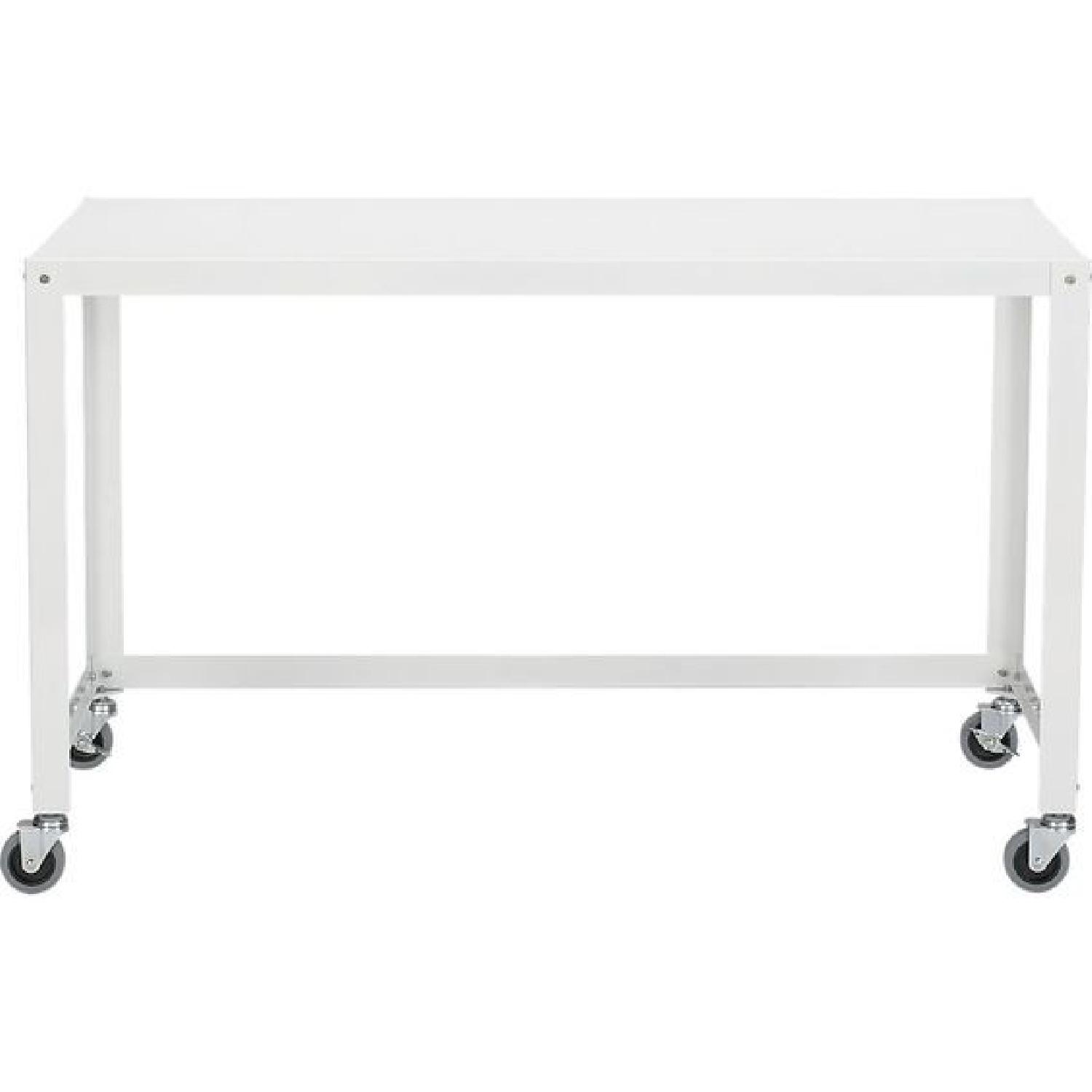 CB2 Mirrored Go-Cart Rolling Desk - AptDeco