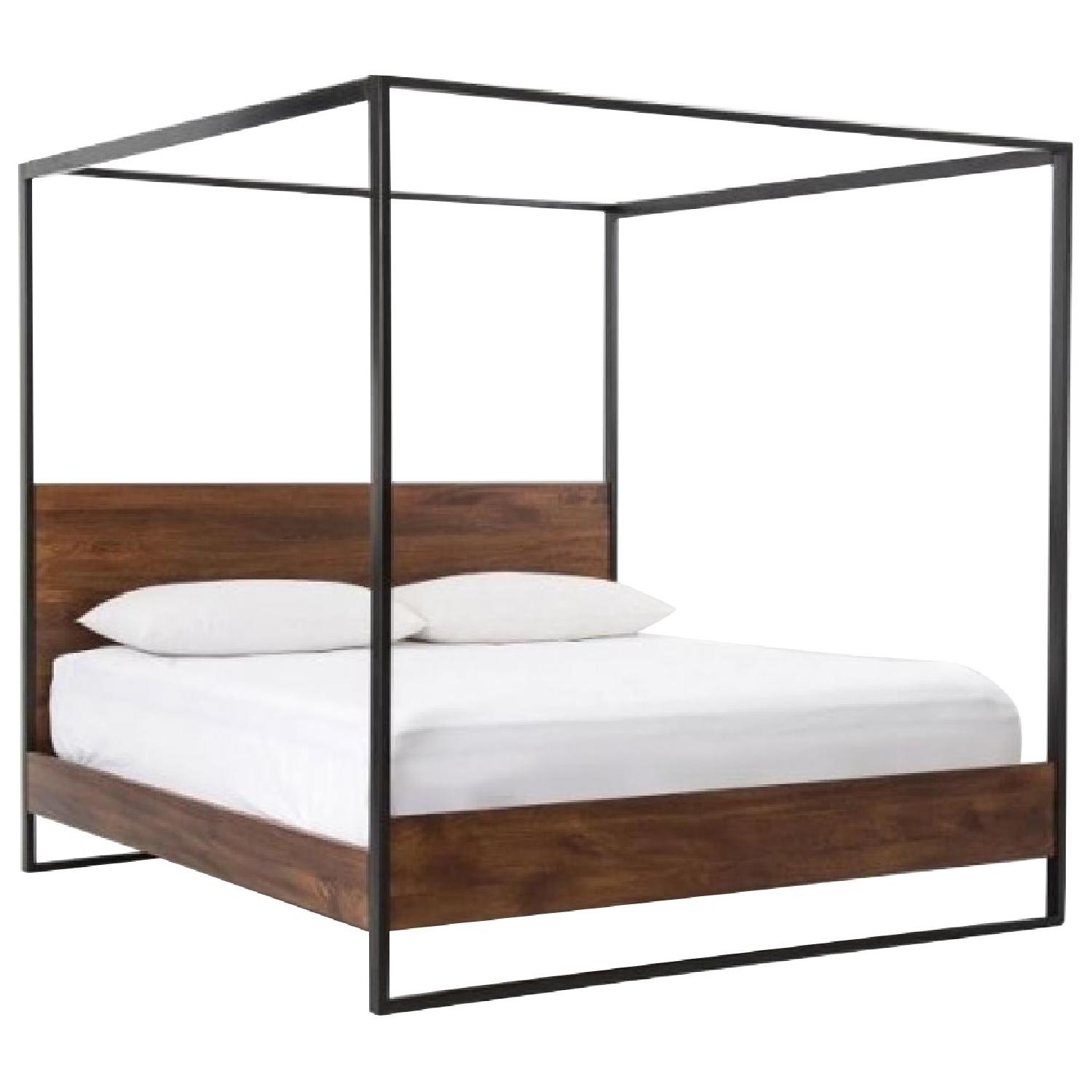 West Elm Rogan Canopy King Bed - AptDeco