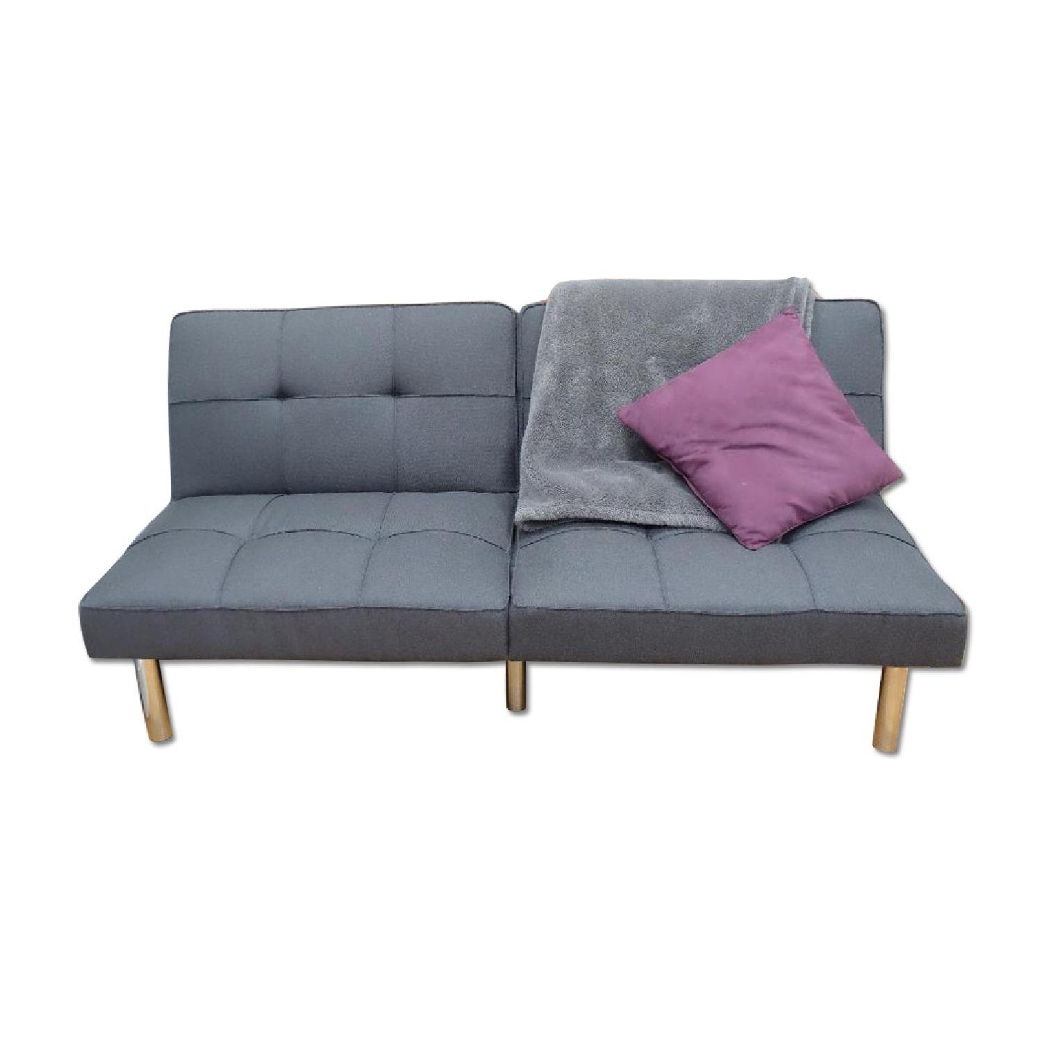 Room Essentials Grey Linen Futon - AptDeco