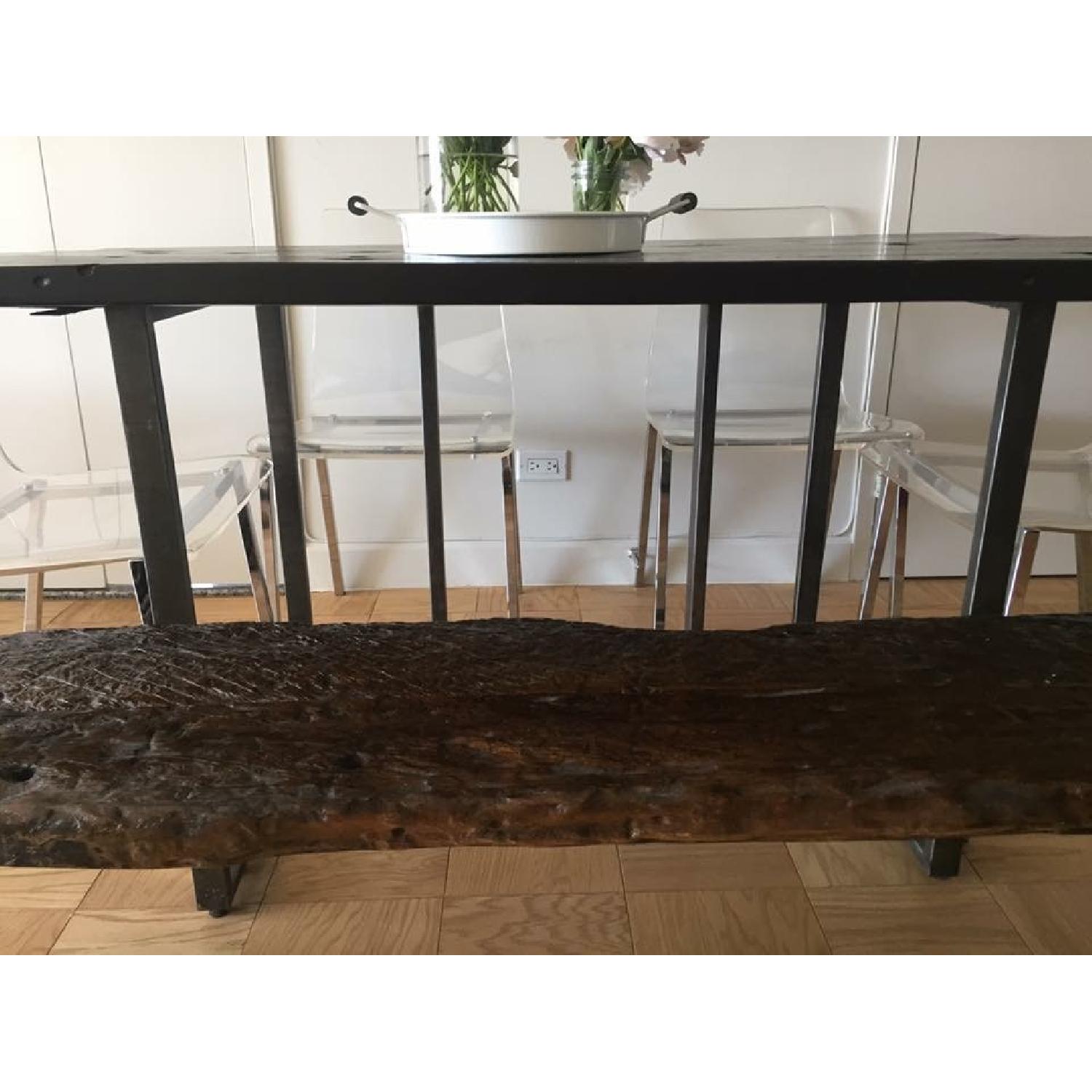 Custom Made Farmhouse Table + Matching Bench - AptDeco