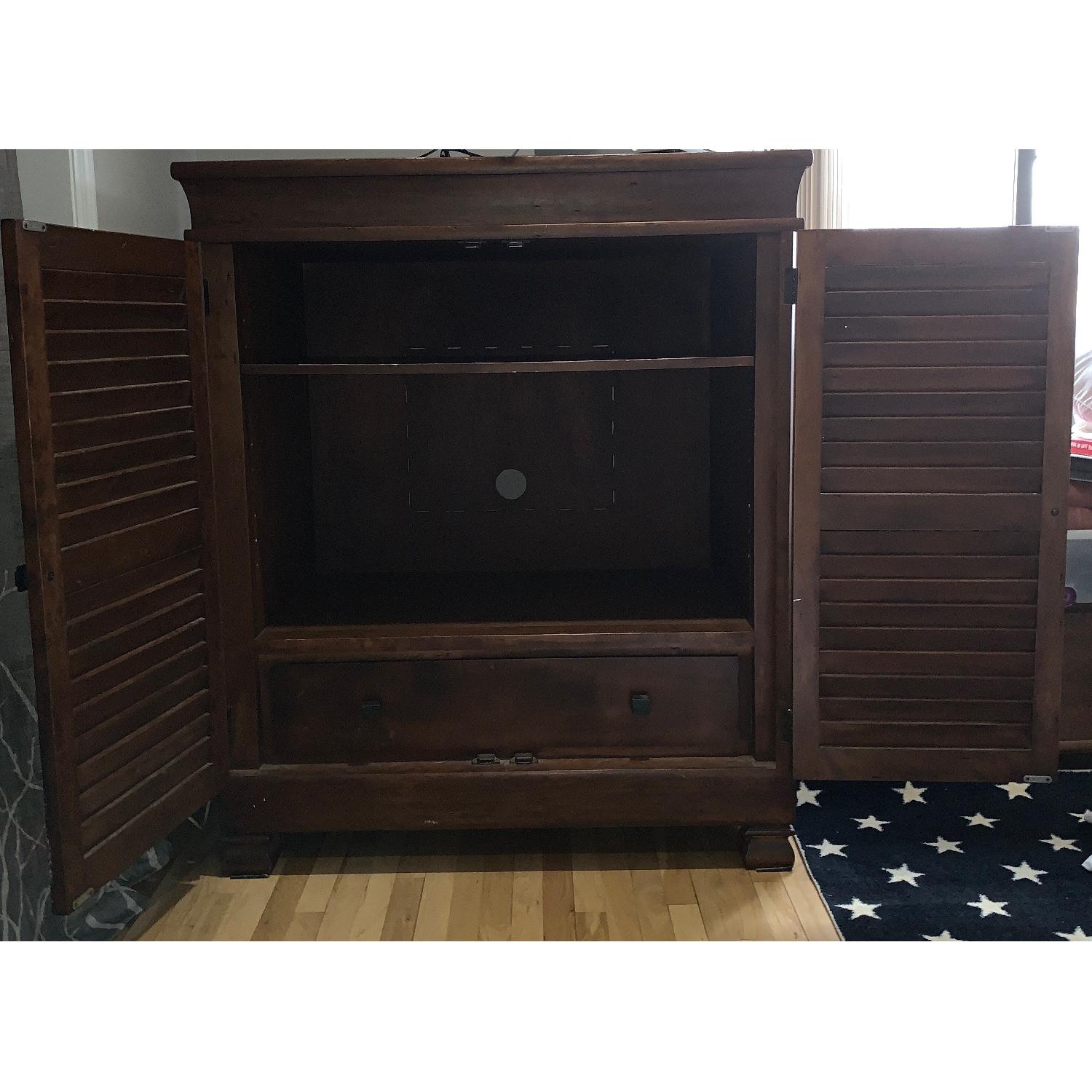 Pottery Barn Sumatra Armoire/Entertainment Cabinet - AptDeco