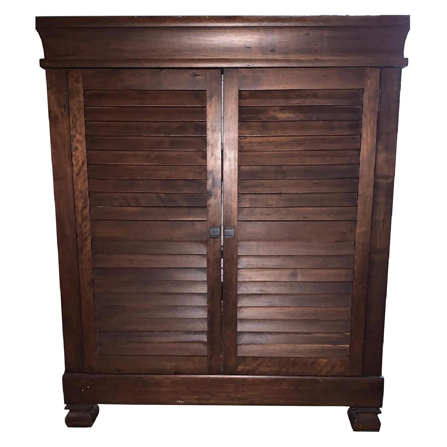 Pottery Barn Sumatra Armoire/Entertainment Cabinet - AptDeco