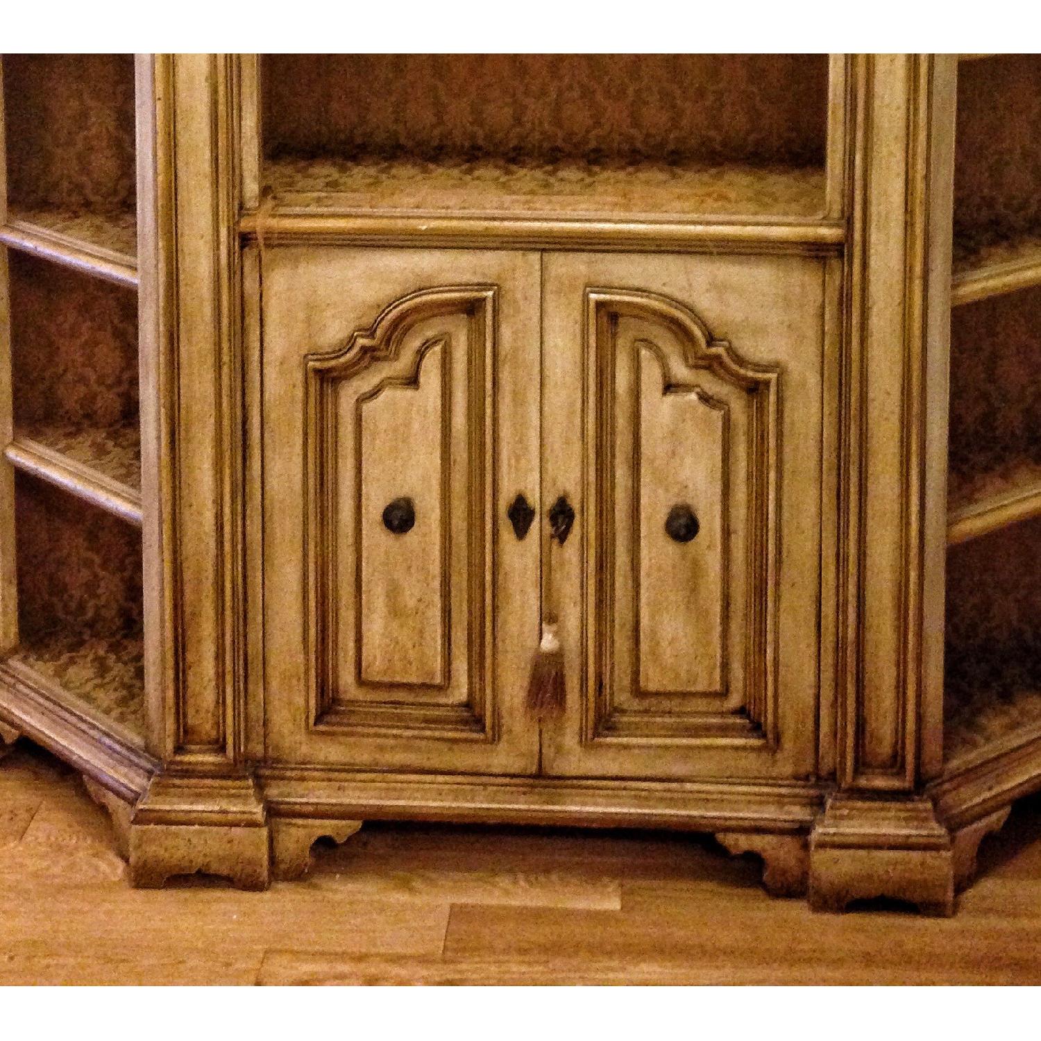 Antique Wood Bookcase/Wall Unit - AptDeco