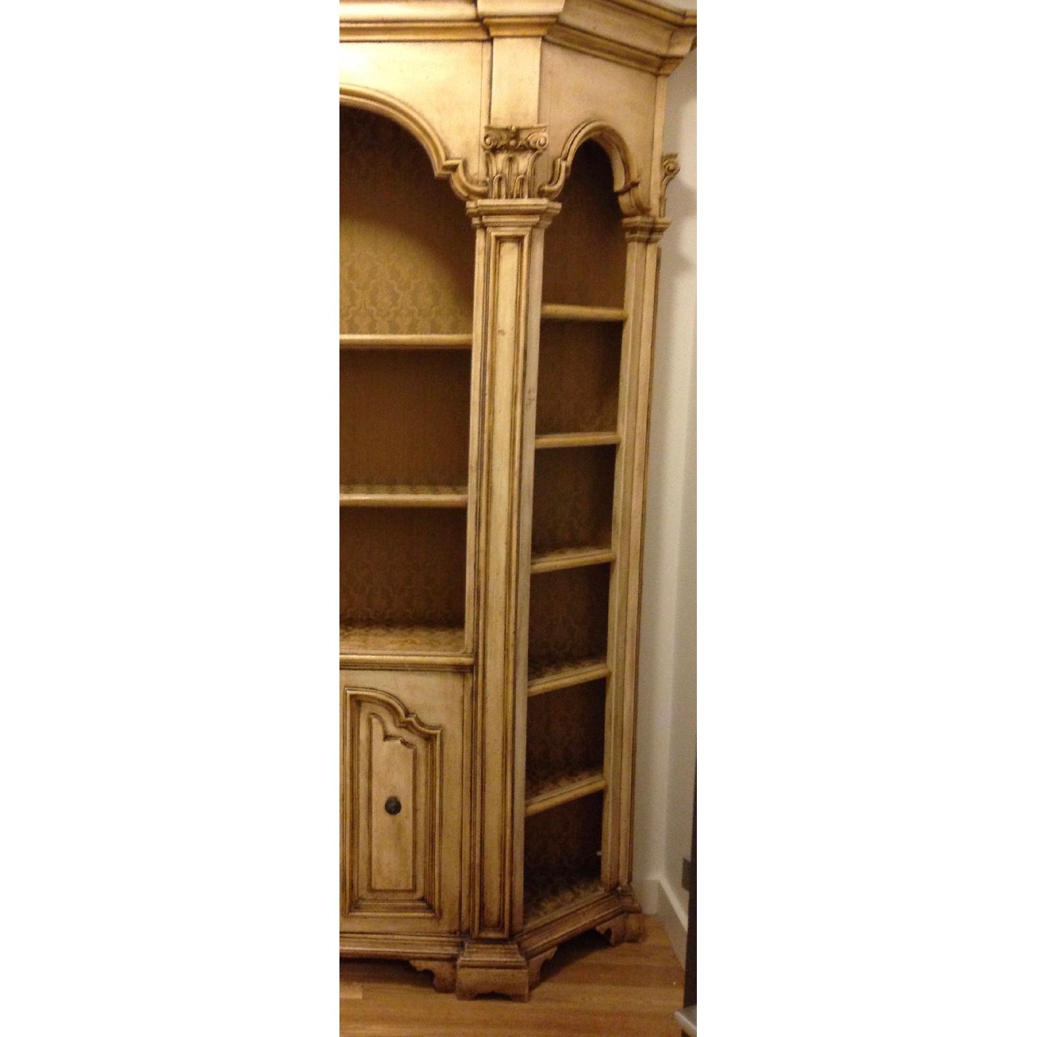 Antique Wood Bookcase/Wall Unit - AptDeco
