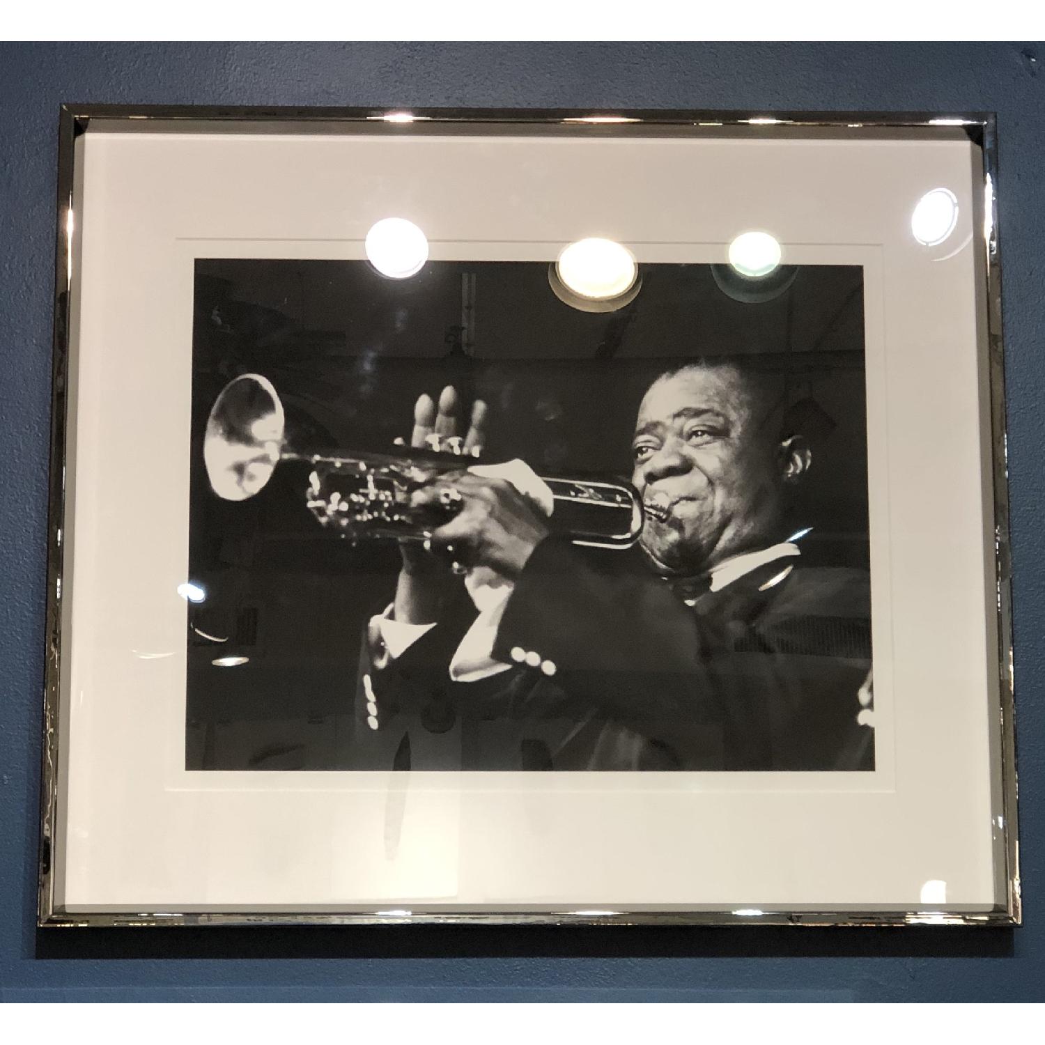 France & Son Louis Armstrong Archival Print w/ Chrome Frame - AptDeco