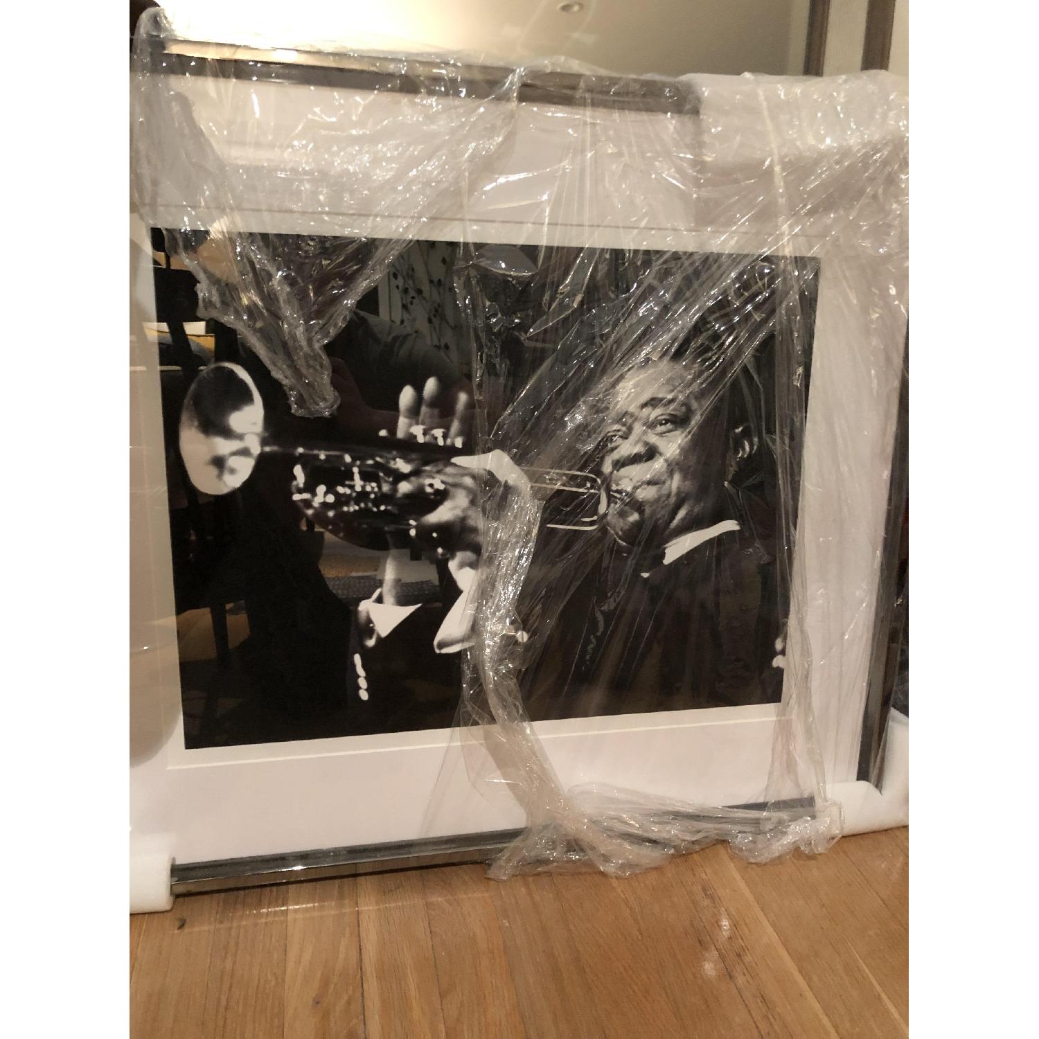 France & Son Louis Armstrong Archival Print w/ Chrome Frame - AptDeco