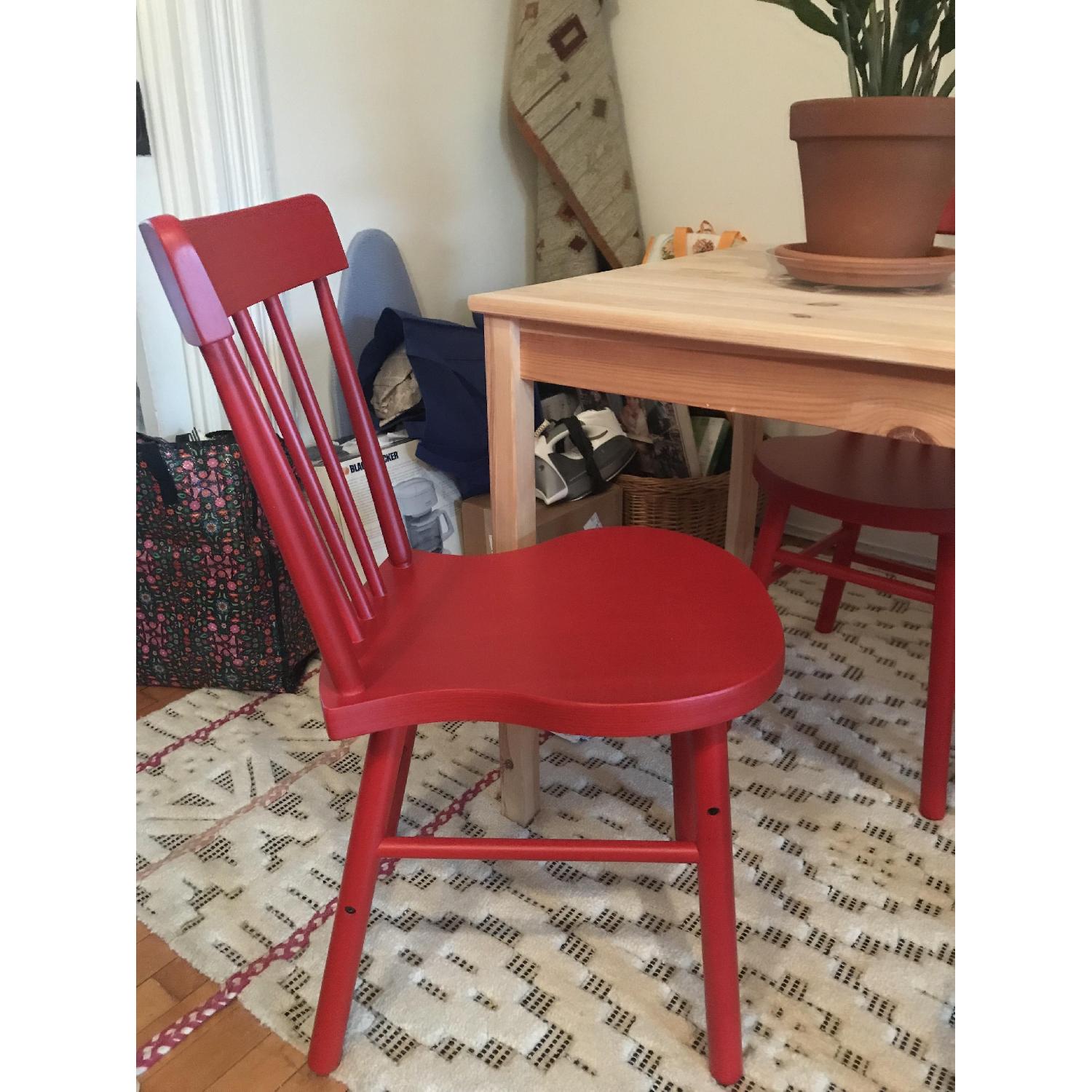 Ikea Ingo Natural Pinewood Dining Table w/ 4 Norraryd Chairs - AptDeco