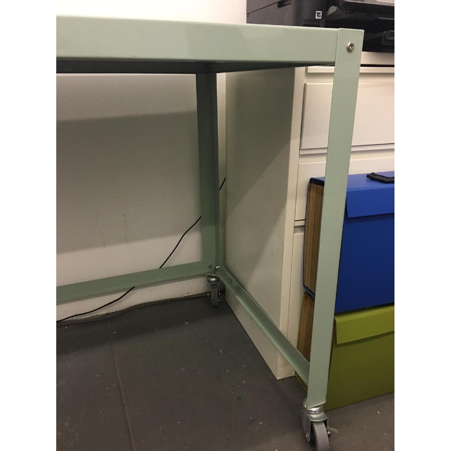 CB2 Mint Go-Cart Rolling Desk - AptDeco
