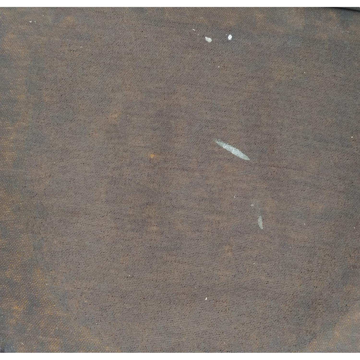 Vintage Brown Naugahyde Club Barrel Chair w/ Chrome Base - AptDeco