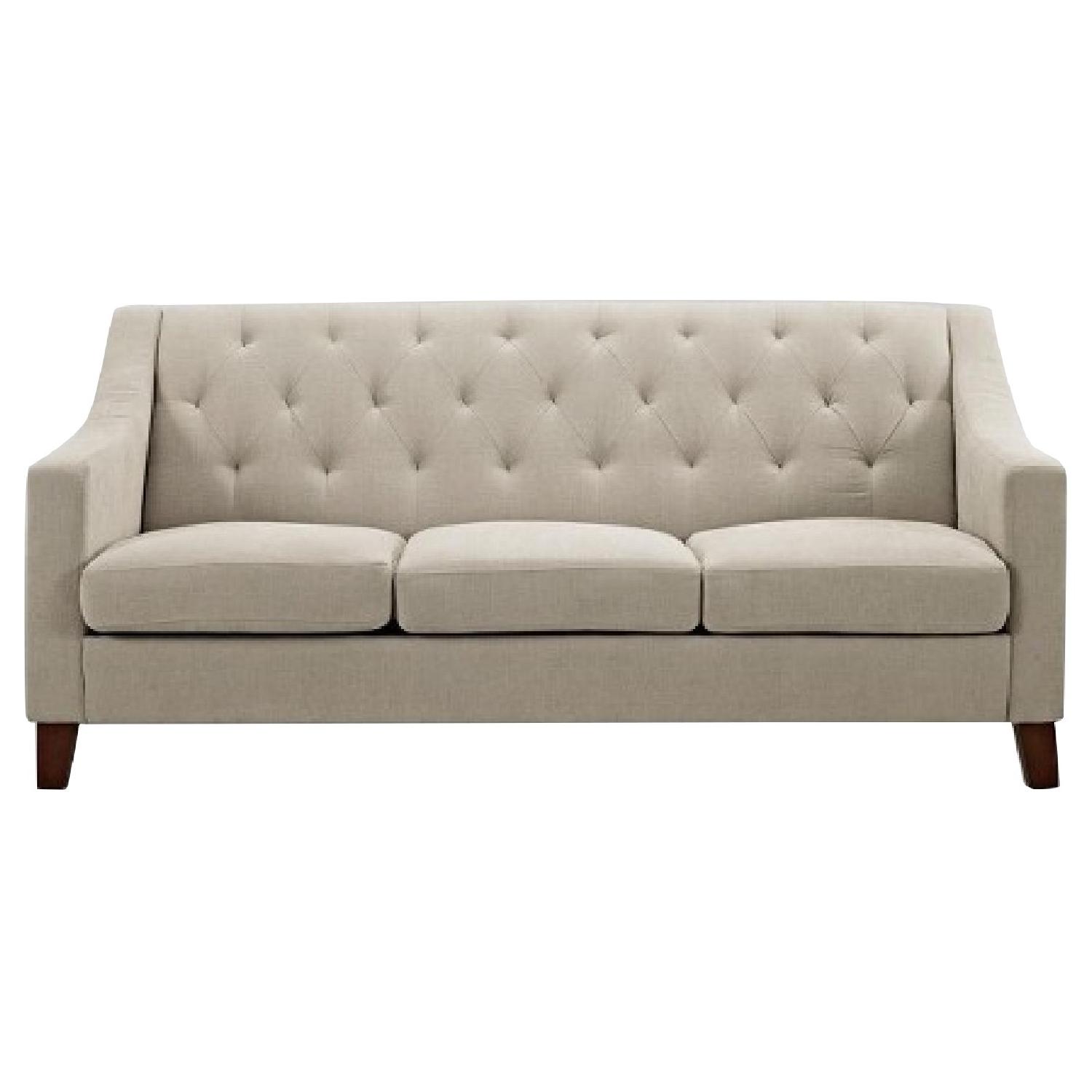 Target Felton Tufted Taupe Sofa - AptDeco