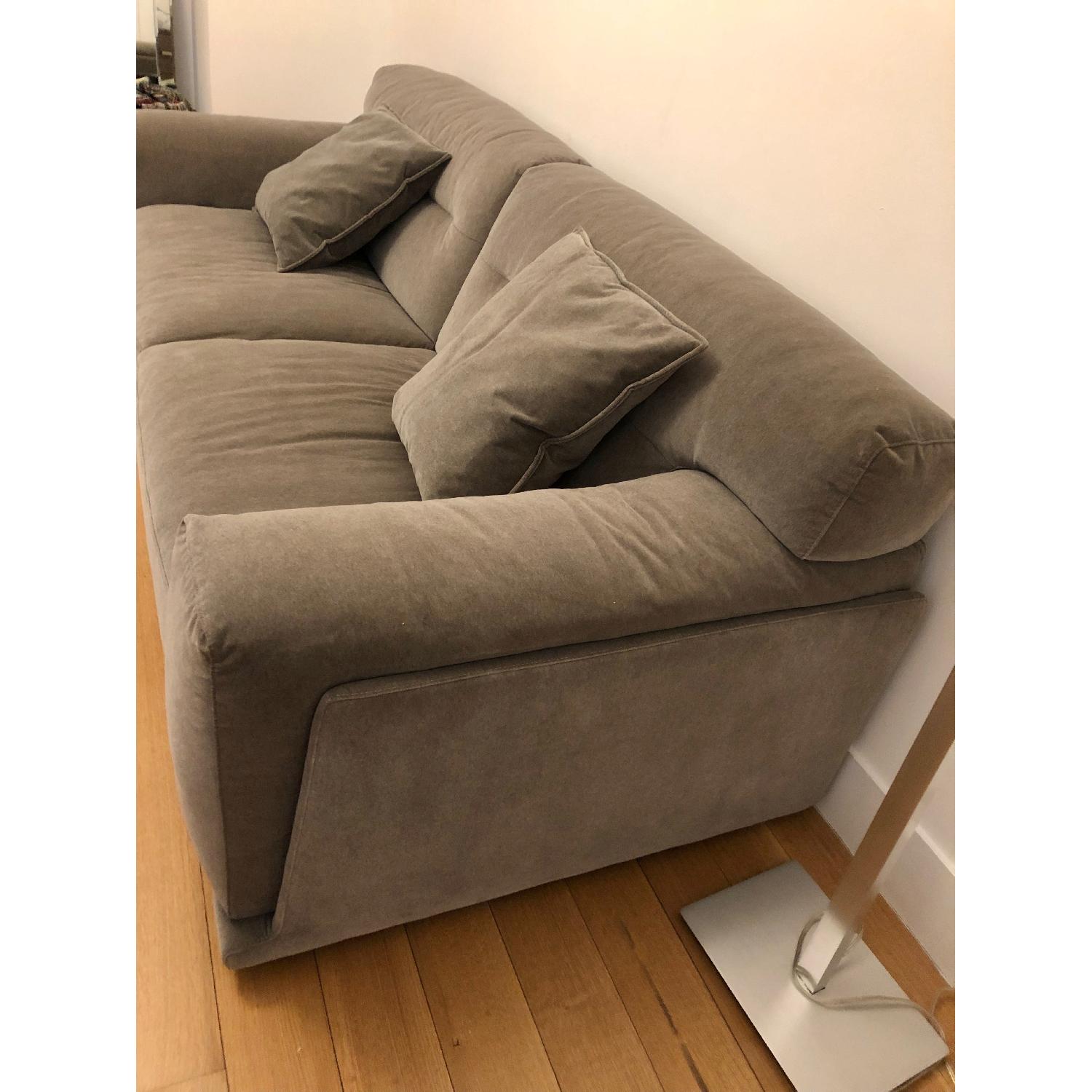 Natuzzi Dorian Grey Fabric Sofa - AptDeco