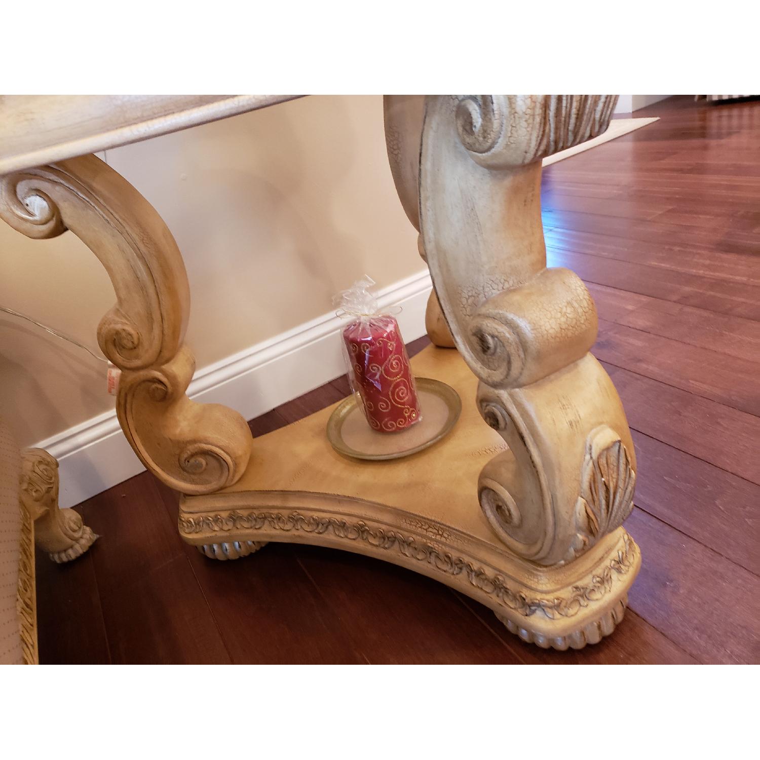 Schnadig Wood Glass Top Side Table - AptDeco