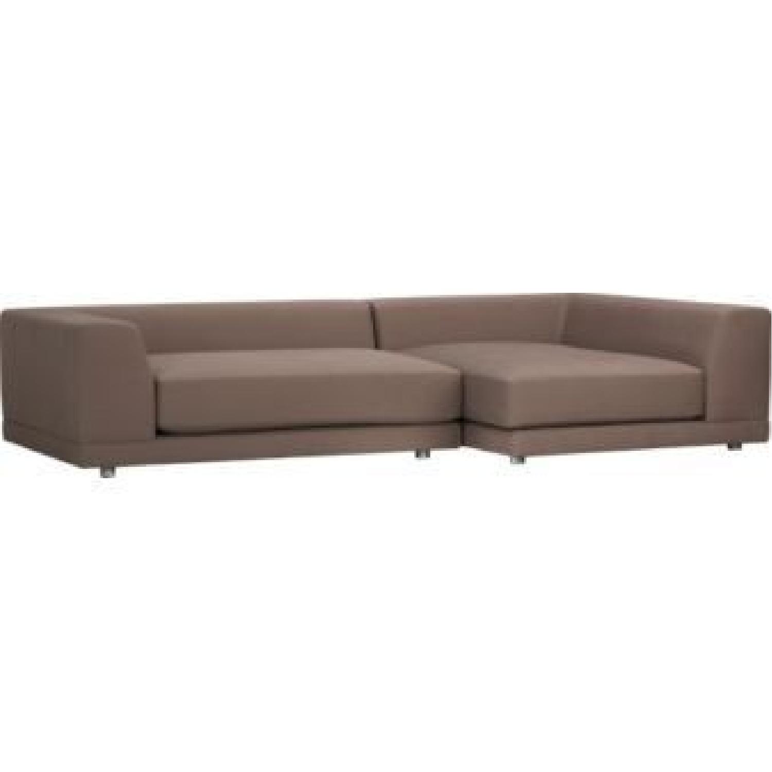 CB2 Uno 2-Piece Sectional Sofa - AptDeco