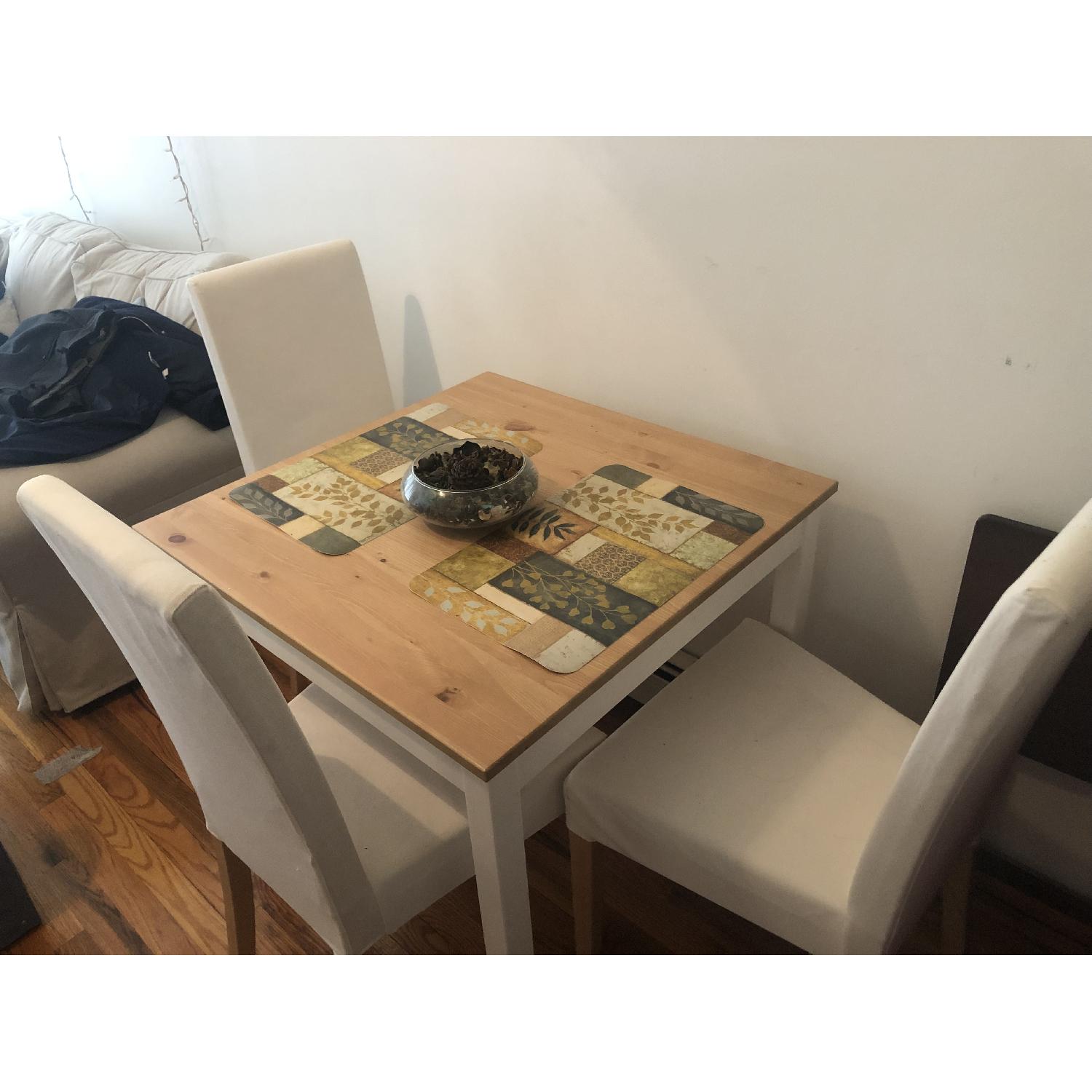 Ikea Lerhamn Dining Table w/ 3 Chairs - AptDeco
