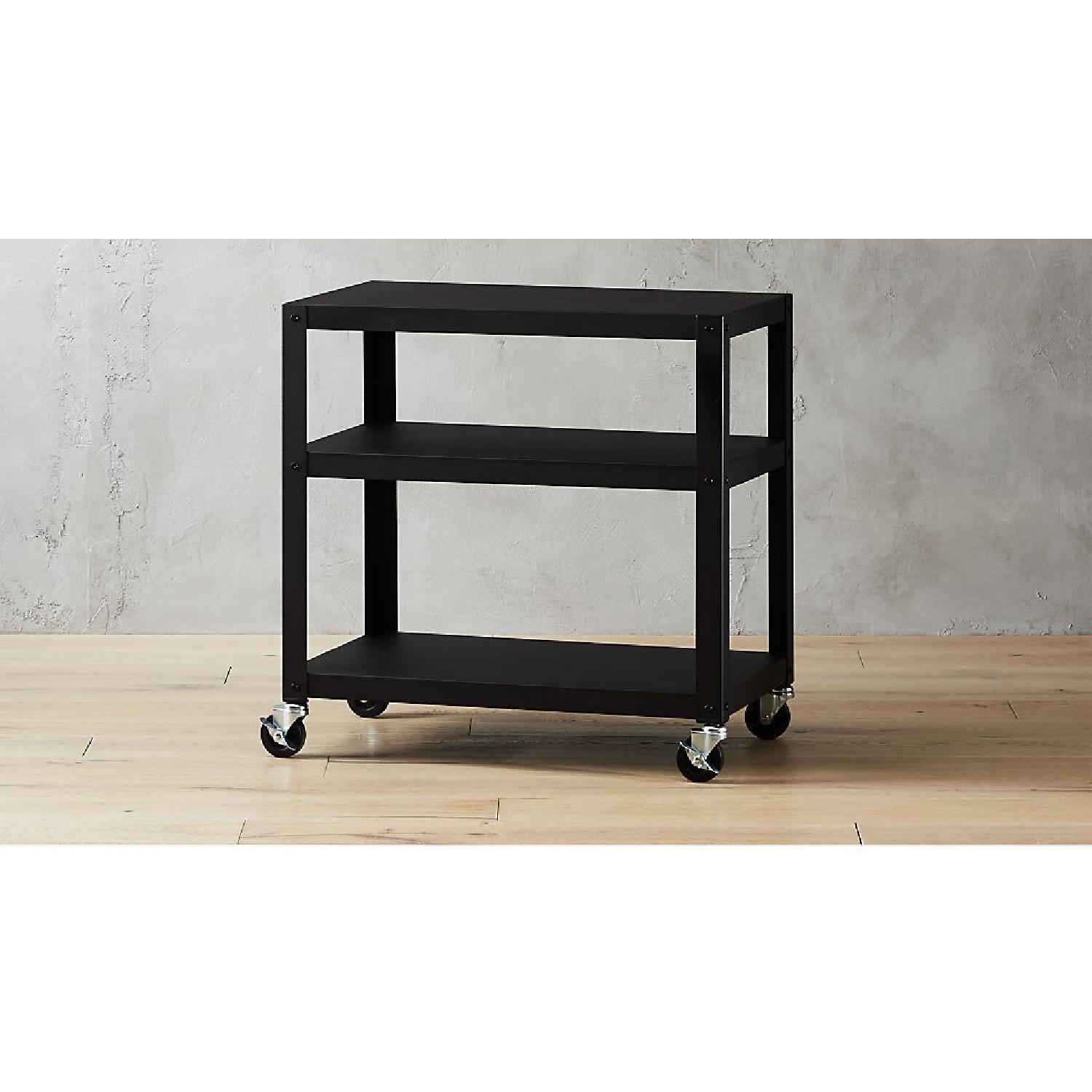 CB2 Go-Cart Black Rolling Cart - AptDeco