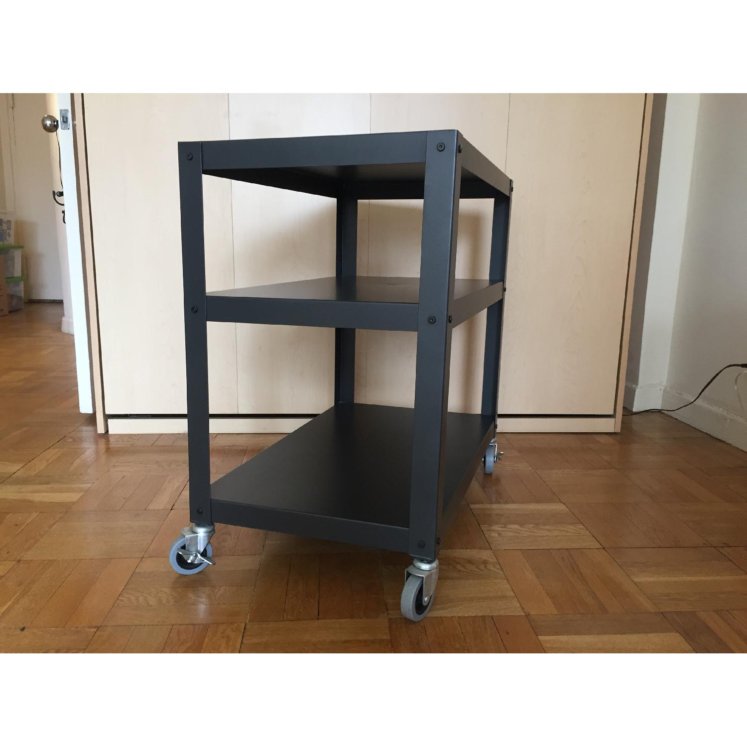 CB2 Go-Cart Black Rolling Cart - AptDeco