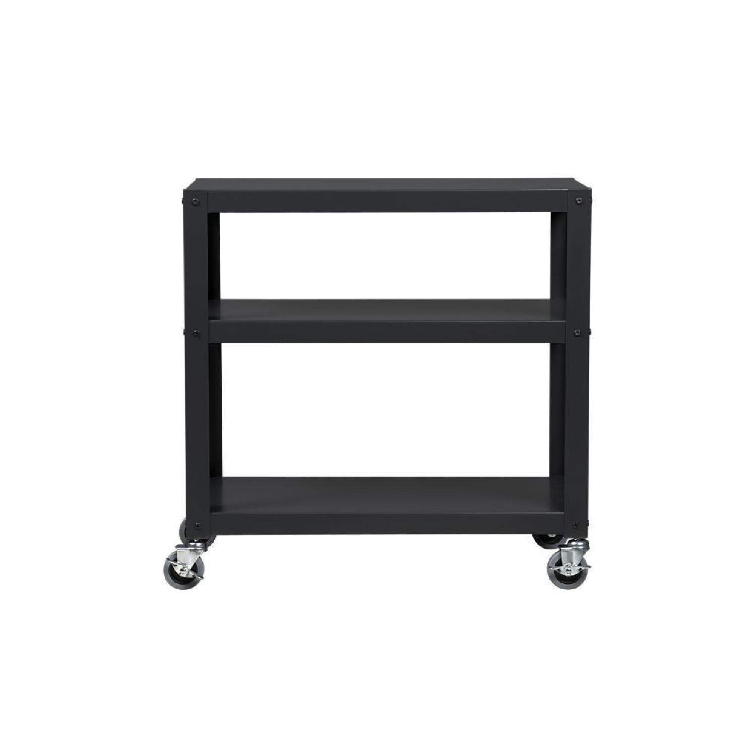 CB2 Go-Cart Black Rolling Cart - AptDeco