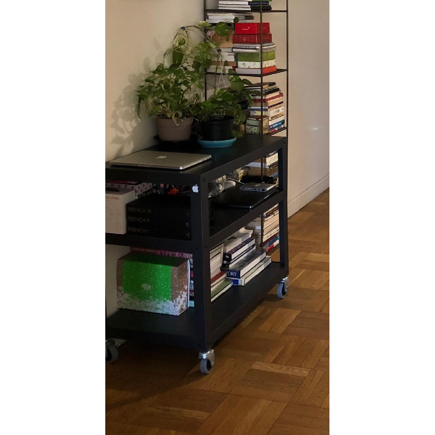CB2 Go-Cart Black Rolling Cart - AptDeco