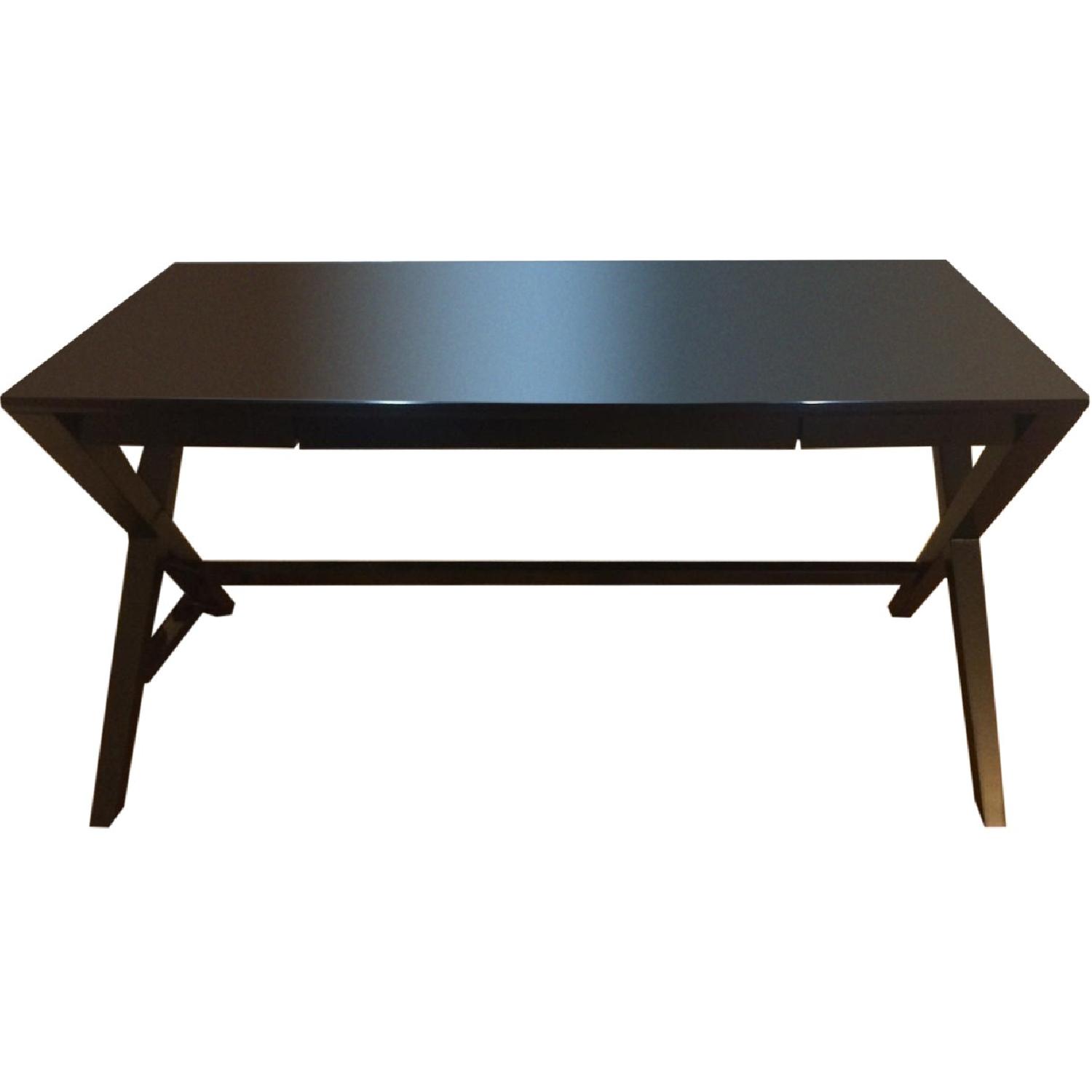Crate & Barrel Spotlight Ebony Office Desk - AptDeco