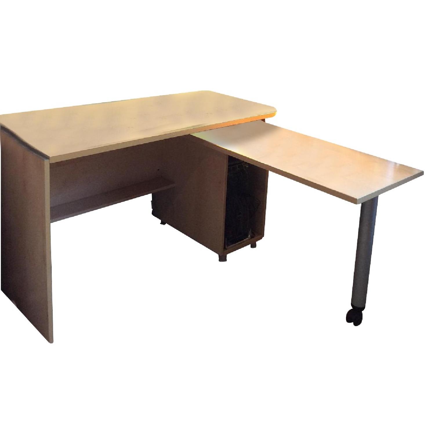 Gautier Furniture Computer Table w/ Pull Out Work Table - AptDeco