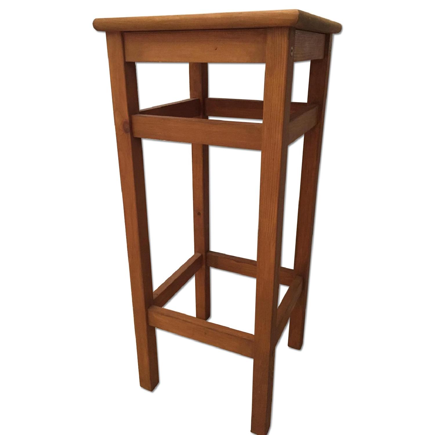 Ikea Hand Stained Wood Stools - AptDeco
