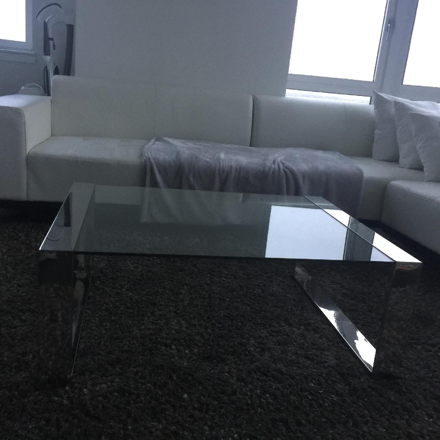 Modani Caterina Glass Modern Coffee Table - AptDeco
