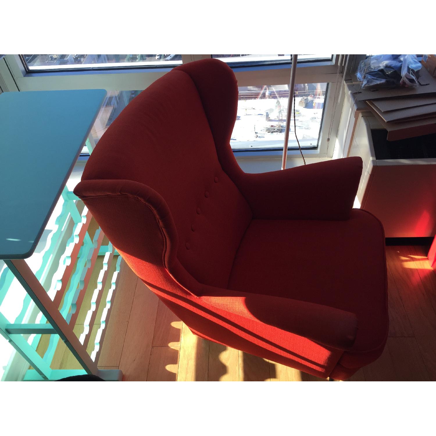 Ikea Strandmon Red Wing Chair - AptDeco