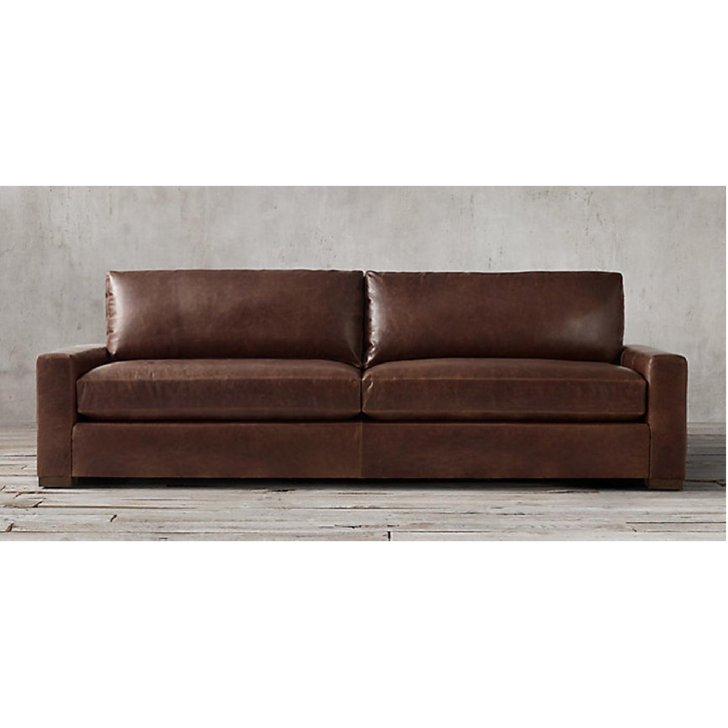 Restoration Hardware Maxwell Leather Sofa - AptDeco