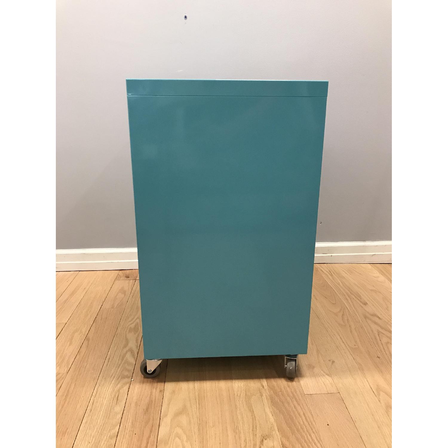 CB2 TPS 3-Drawer Teal File Cabinet - AptDeco