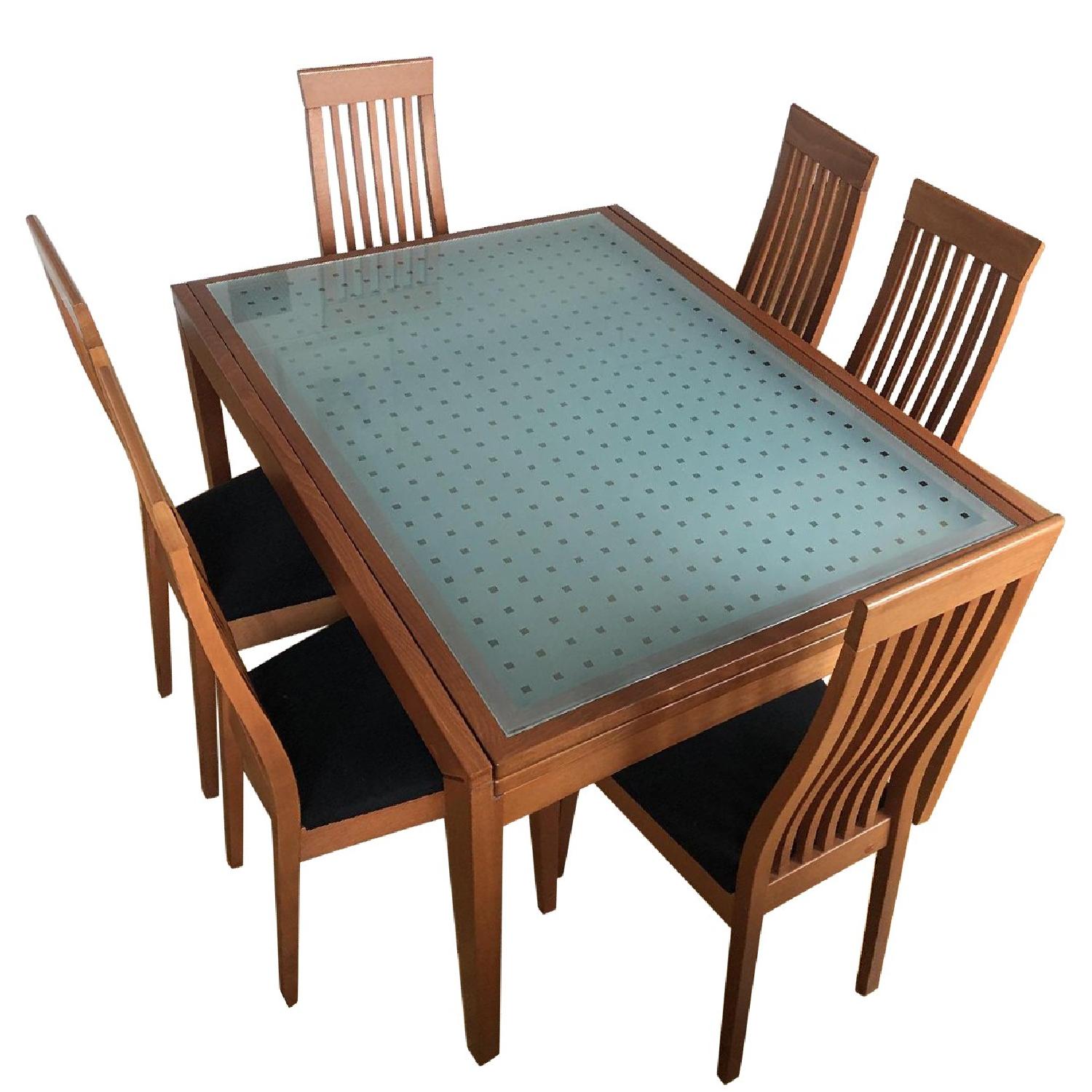 Caligaris Extendable Dining Table w/ 6 Chairs - AptDeco