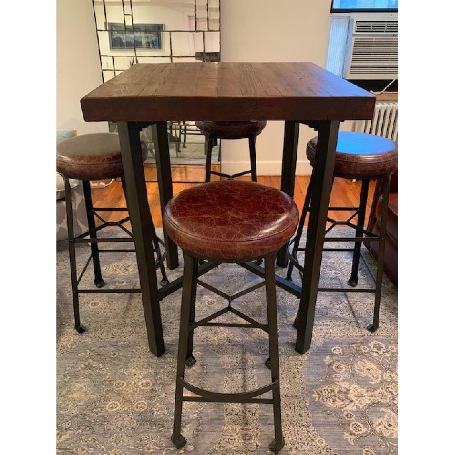 Pottery Barn Griffin Bar Table w/ 4 Stools - AptDeco