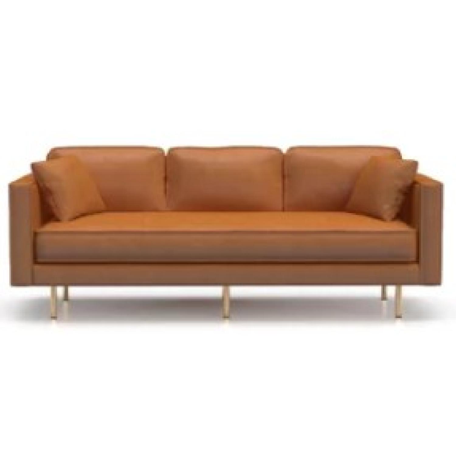 Union Rustic Manufahi Leather Sofa - AptDeco