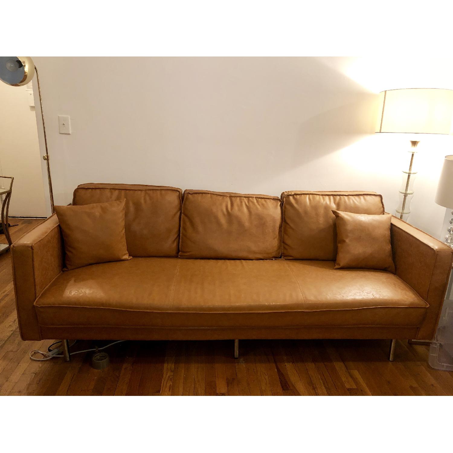 Union Rustic Manufahi Leather Sofa - AptDeco
